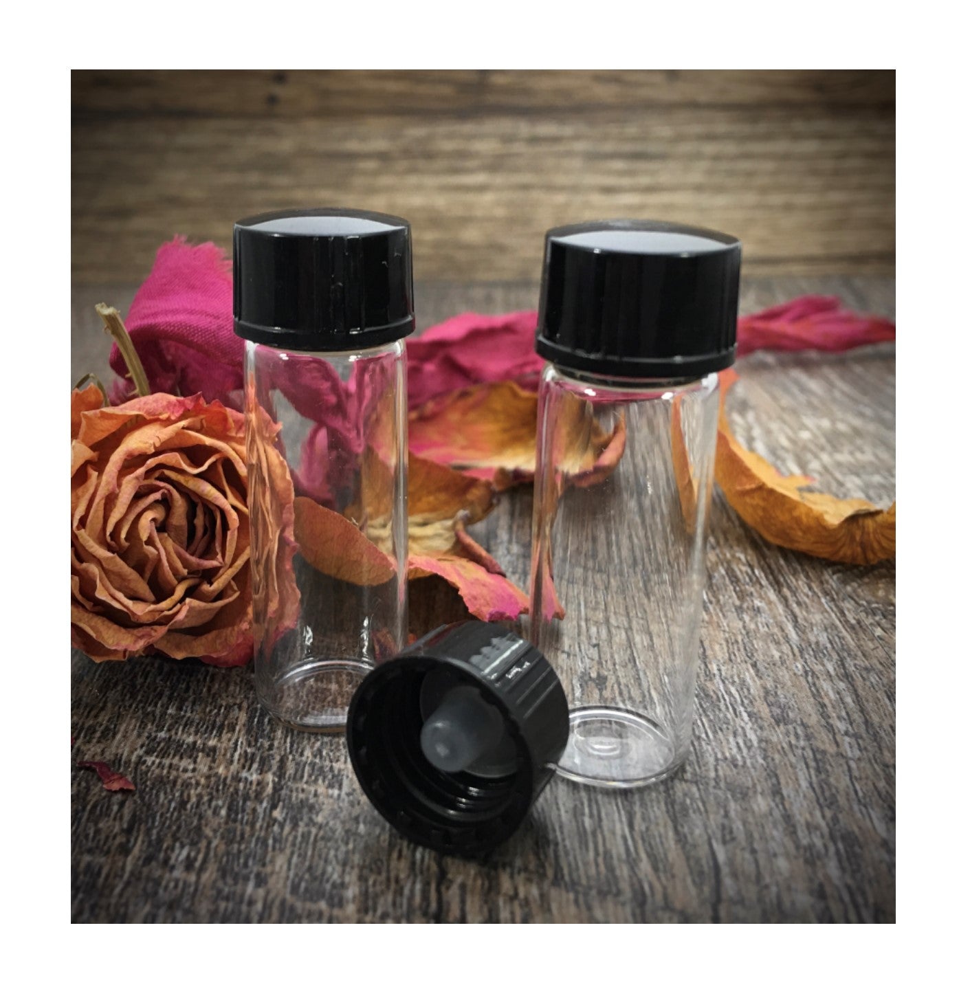 1 Dram Glass Vials with Black Caps | Leak-Proof 3.7ml Sample Jars – The ...